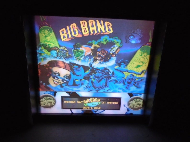 Big Bang Bar Pinball Head LED Display Light Box - Etsy