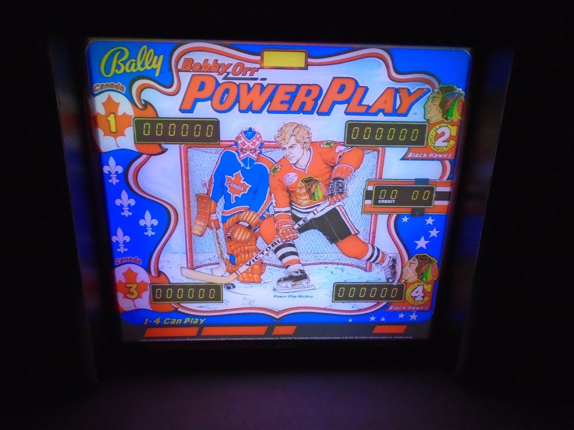 Bally Power Play Pinball Head LED Display Light Box | Etsy
