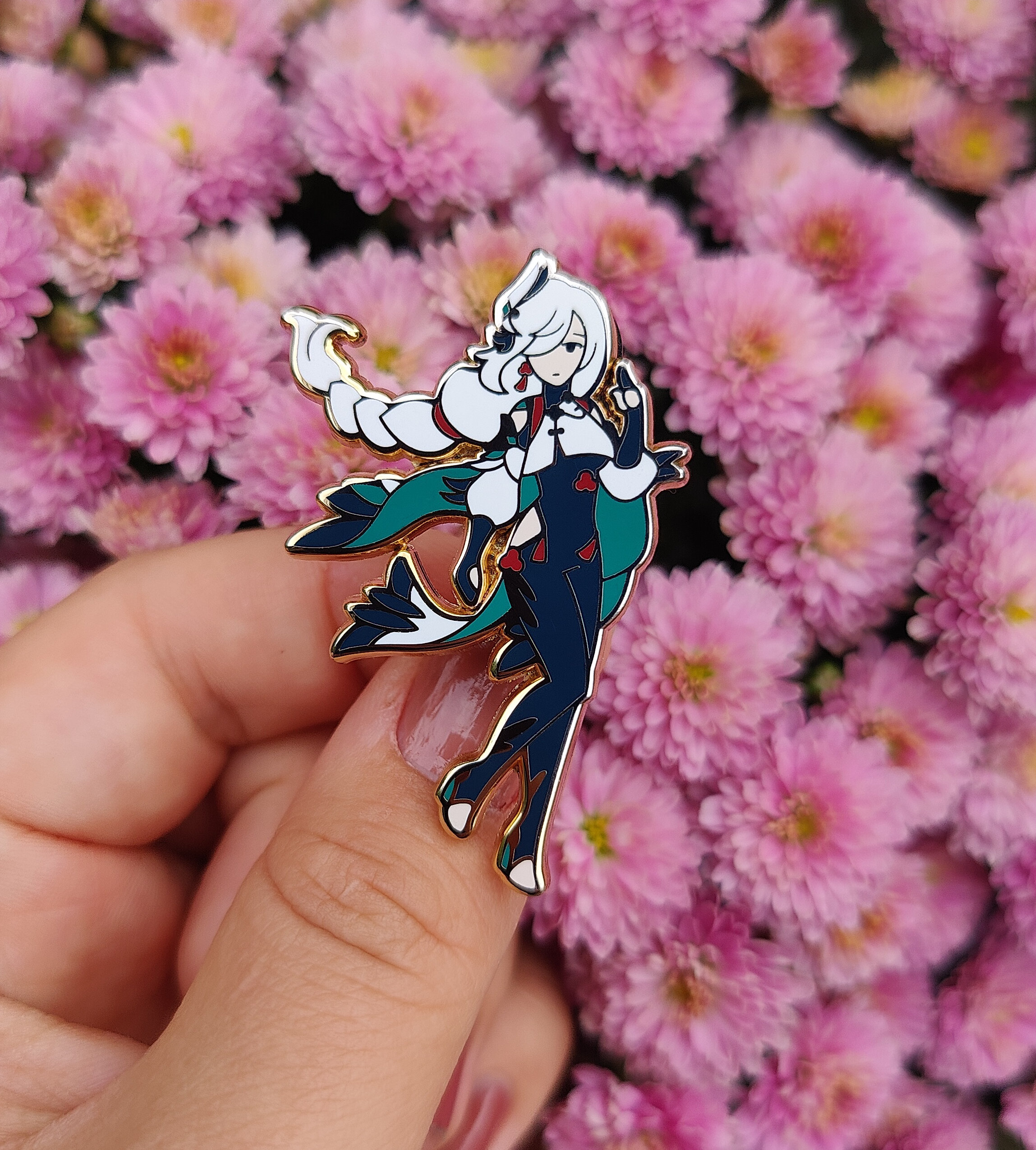 Shenhe Splash Art Enamel Pin Genshin Impact - Etsy Singapore