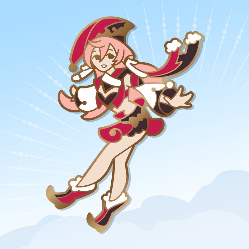 Yanfei Splash Art Enamel Pin Genshin Impact PREORDER | Etsy Ireland