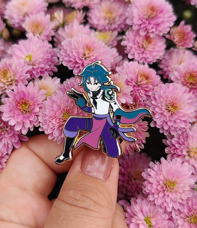 Xiao Splash Art Enamel Pin - Genshin Impact (LAST CHANCE - No Restock ...
