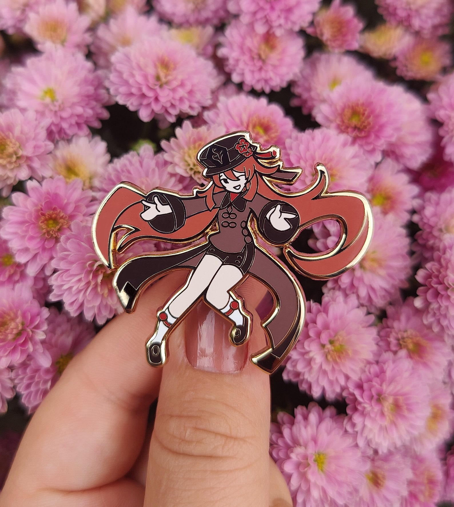 Hu Tao Splash Art Enamel Pin Genshin Impact - Etsy New Zealand