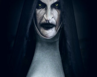 Silicone Mask Evil Nun I Conjuring Halloween Mask - Etsy