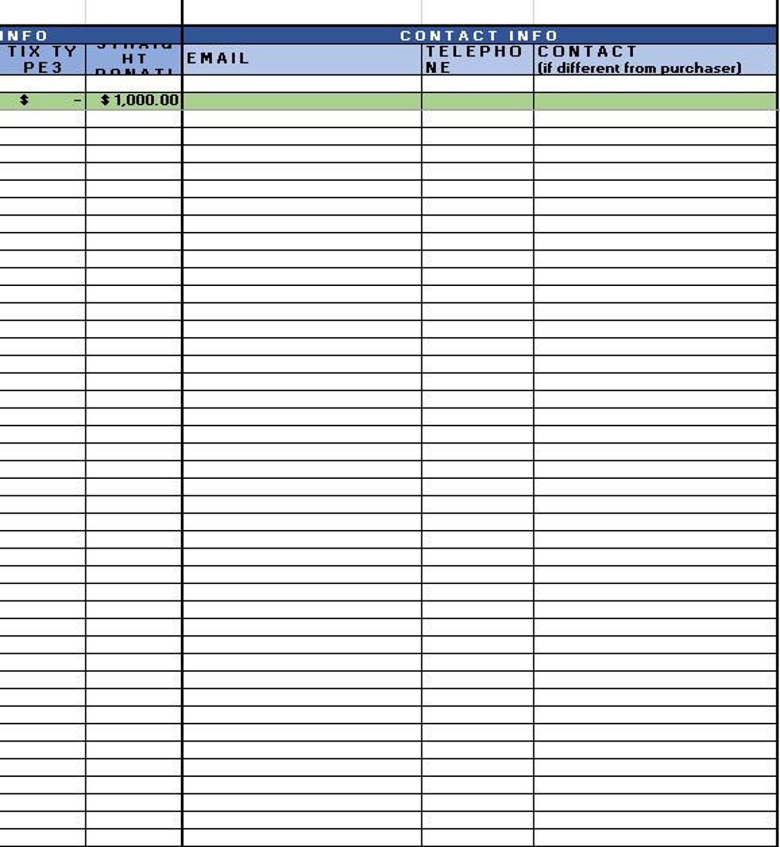 Event RSVPs Event Tracker Event Guest List Attendee List | Etsy