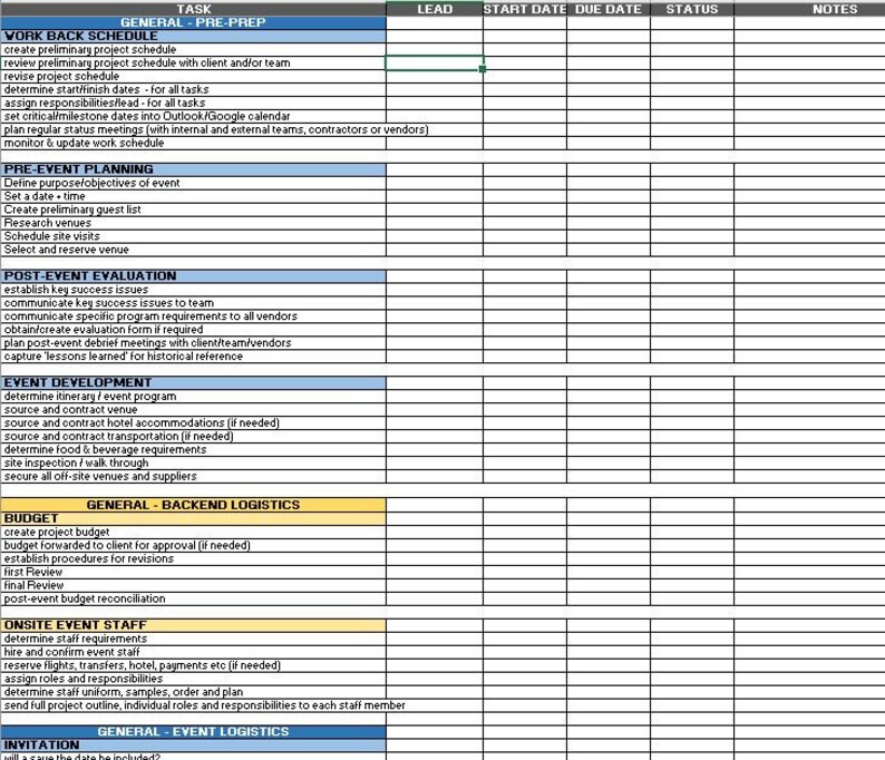 Event to Do Template Event Task Tracker Event Timeline - Etsy