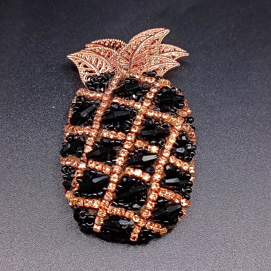 Broche Ananas En Perles Et Cristaux - Etsy