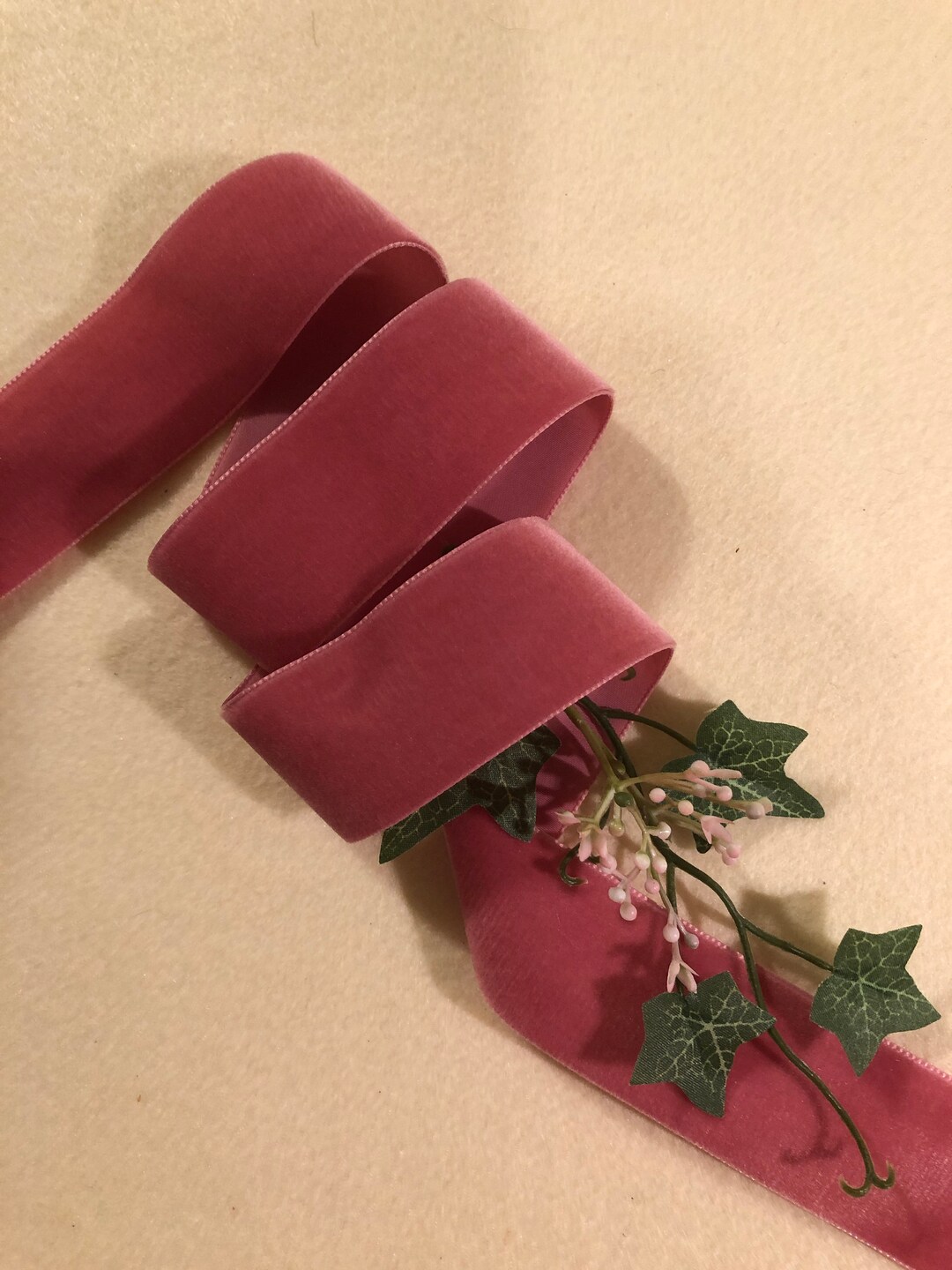 1 1/2 Inch Mauve Nyvalour Swiss Velvet Ribbon - Etsy