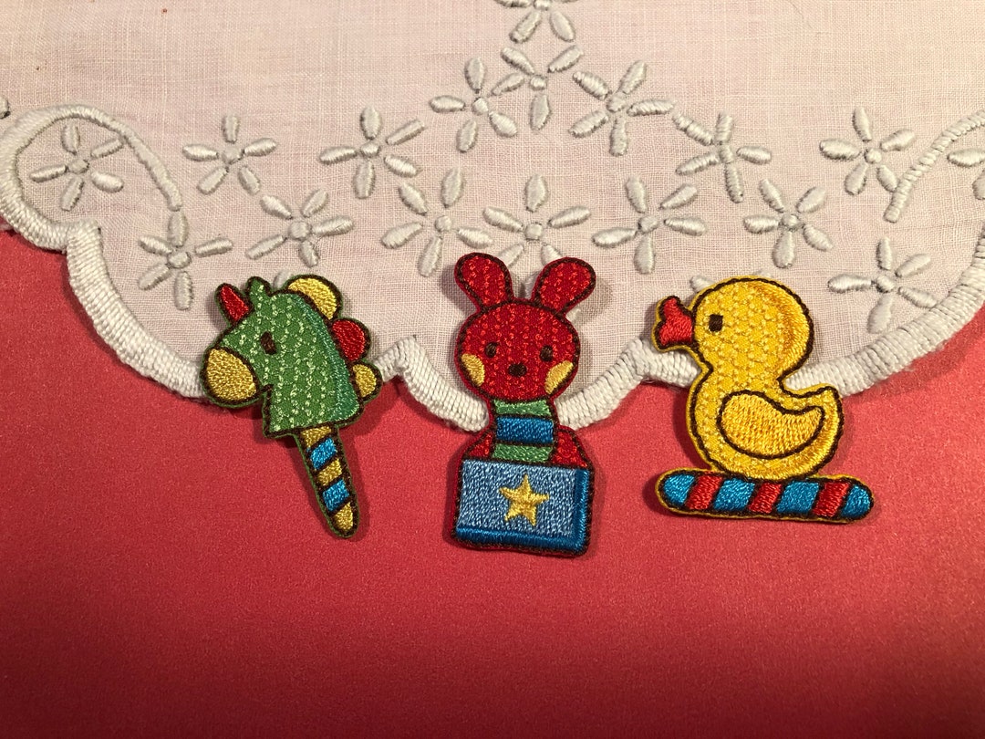 Appliques - Children's Toys Set of 3 Iron On - Etsy
