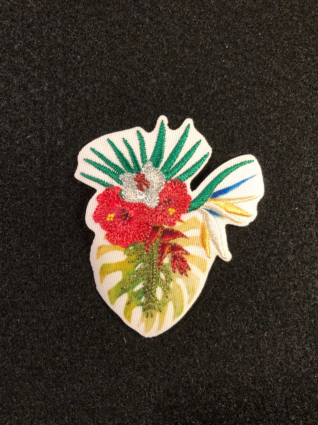 Applique Colorful Tropical Floral Bouquet Iron On - Etsy