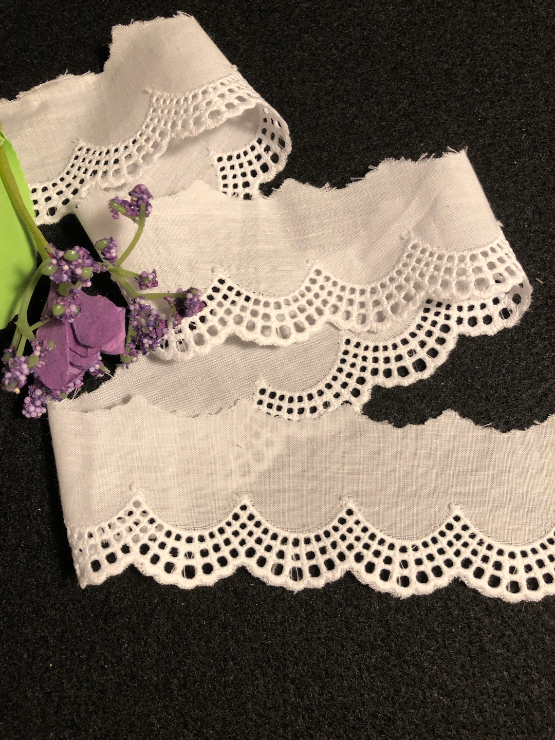 Eyelet Lace- White With Detailed Scalloped Edge - Etsy