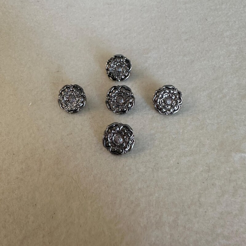 Silver Buttons - Etsy