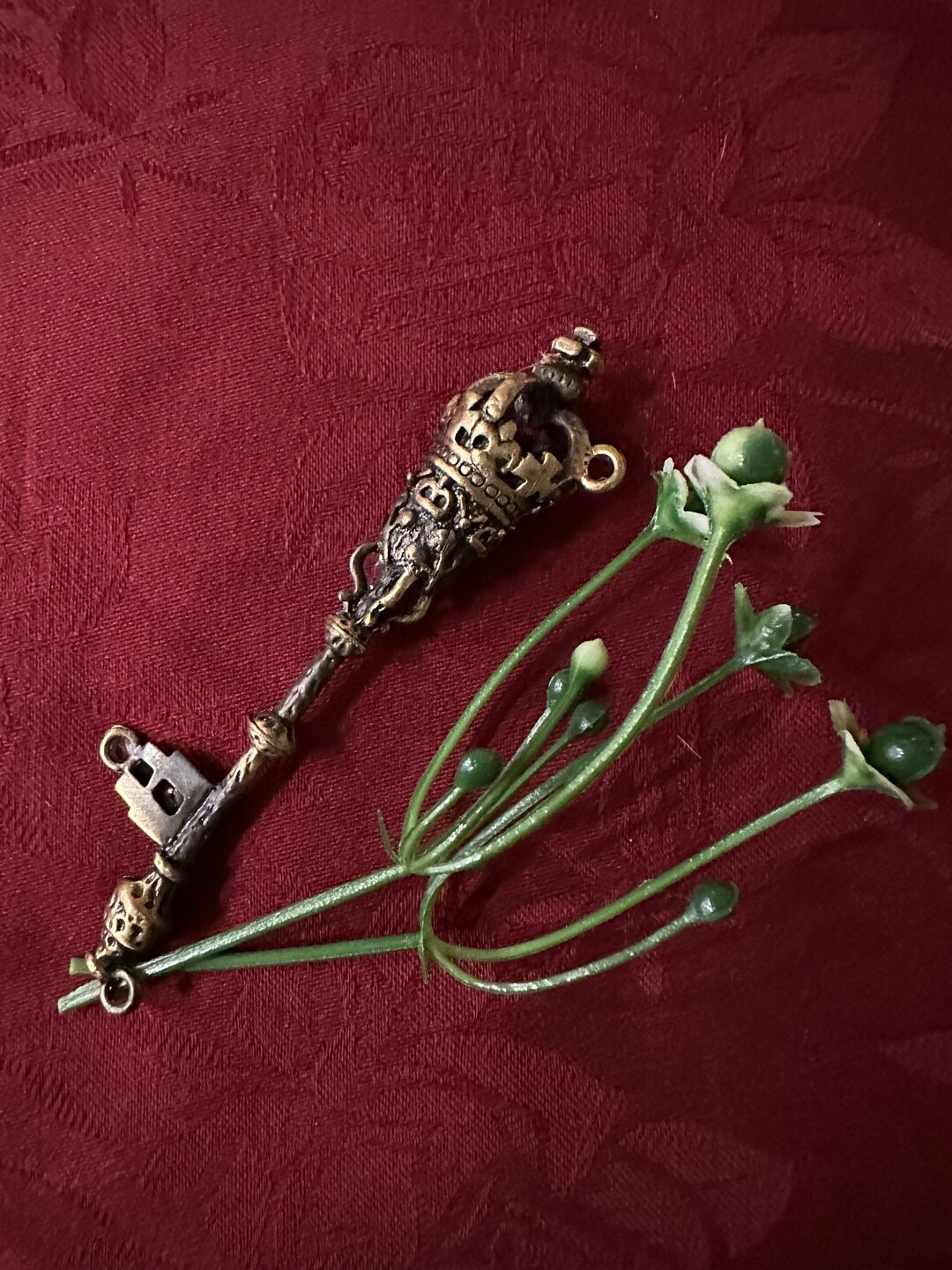 Crown Scepter Component in Antique Gold Metal - Etsy