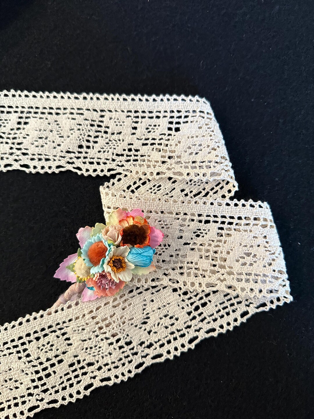 Cotton Cluny Lace - Filet Rose and Leaf Design 2 1/4 Inches Wide - Etsy