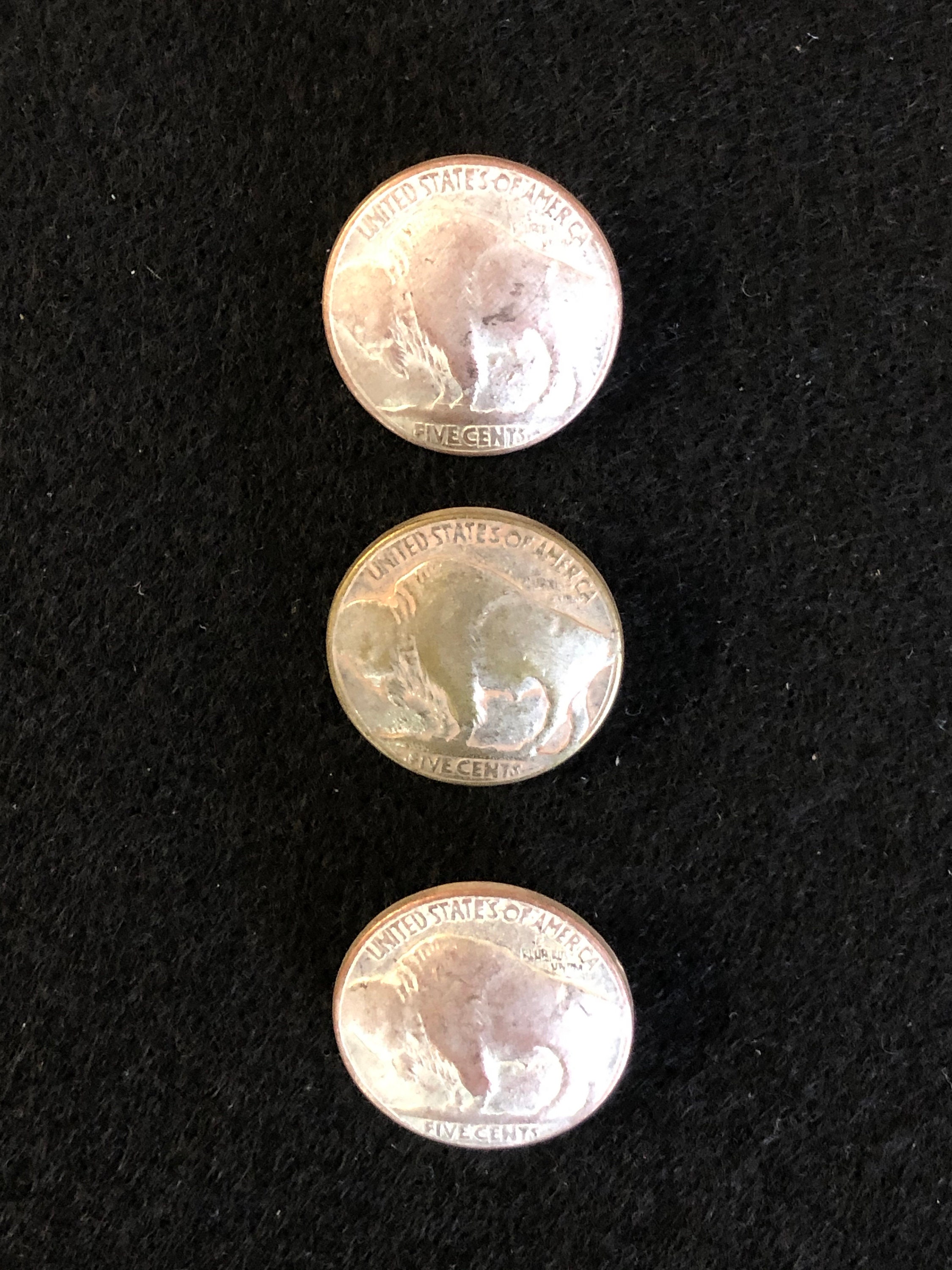 Button Set - Buffalo Nickel Design Buttons 1 Inch - Set of 3 - Etsy