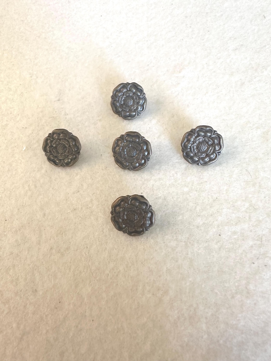 Tudor Rose Button - Antique Brass Metal 15mm/5/8 Inch - Price is for 1 ...