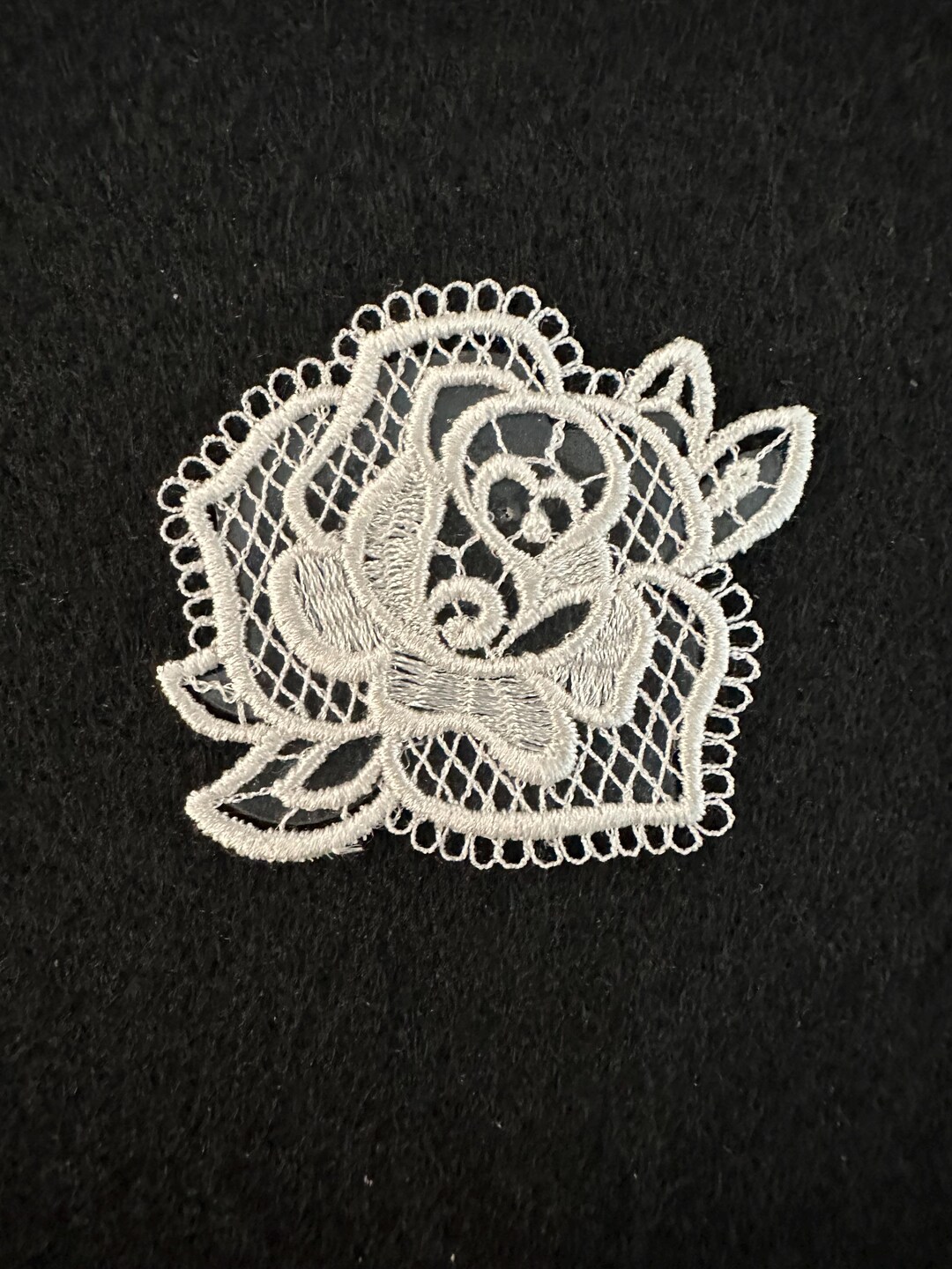 Applique - Cream Lace Rose - Iron On - Etsy