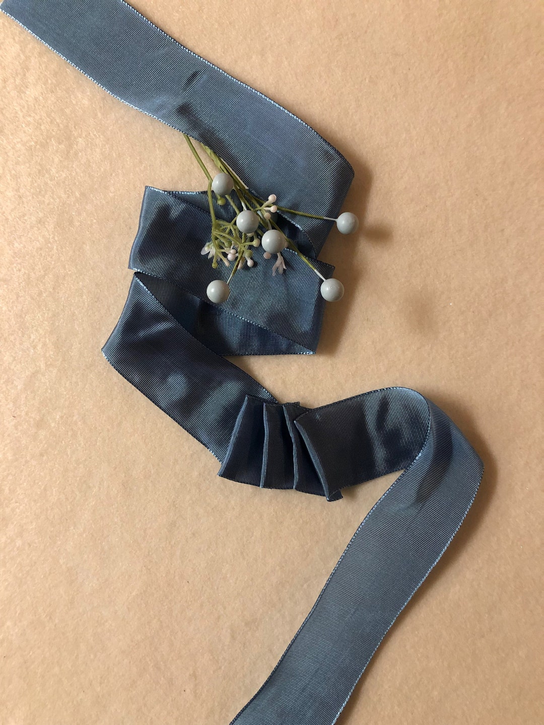 Lyon - Wired Faille Ribbon 1 1/2 Inches Wide - Williamsburg Blue - Etsy