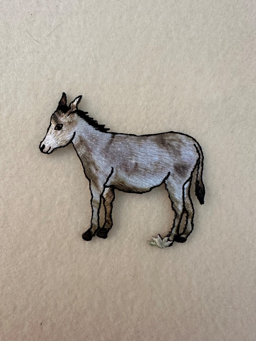 Applique - Detailed Embroidered Donkey - Iron On - Etsy