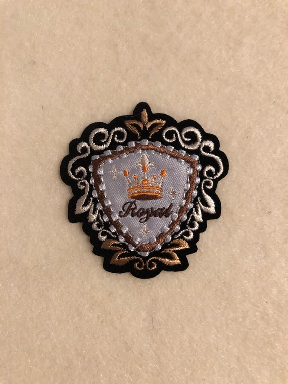 Applique royal Patch With Crown and Flourishes - Etsy
