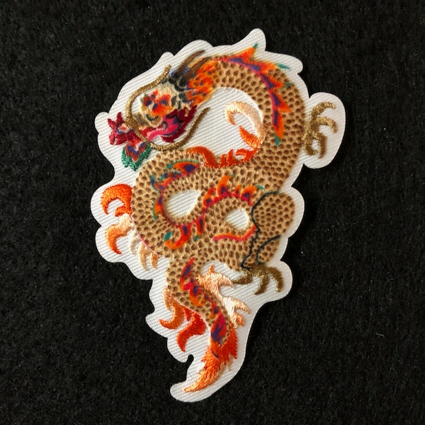 Embroidered Dragon Applique - Etsy