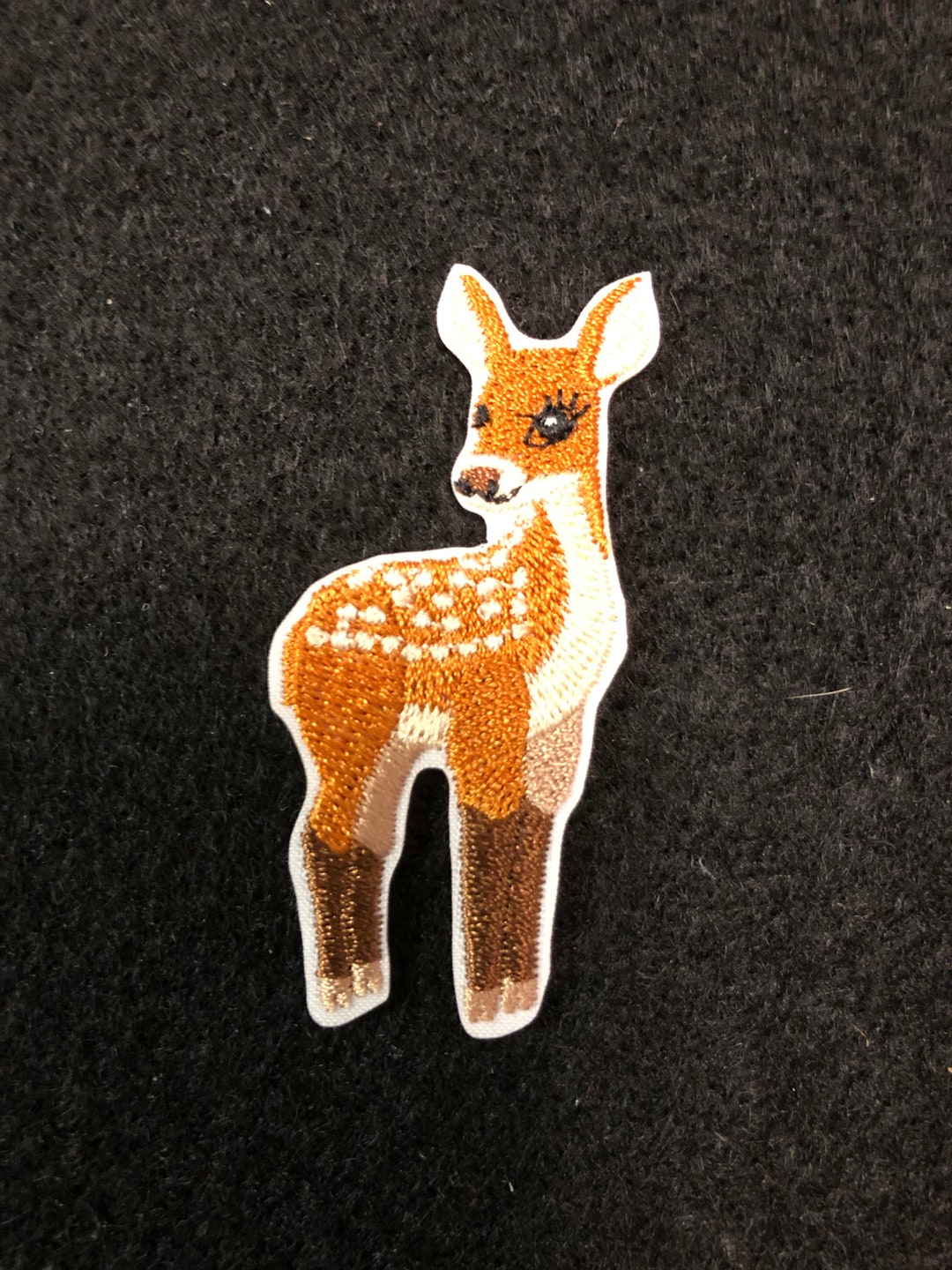 Applique - Sweet Embroidered Standing Fawn Iron On - Etsy