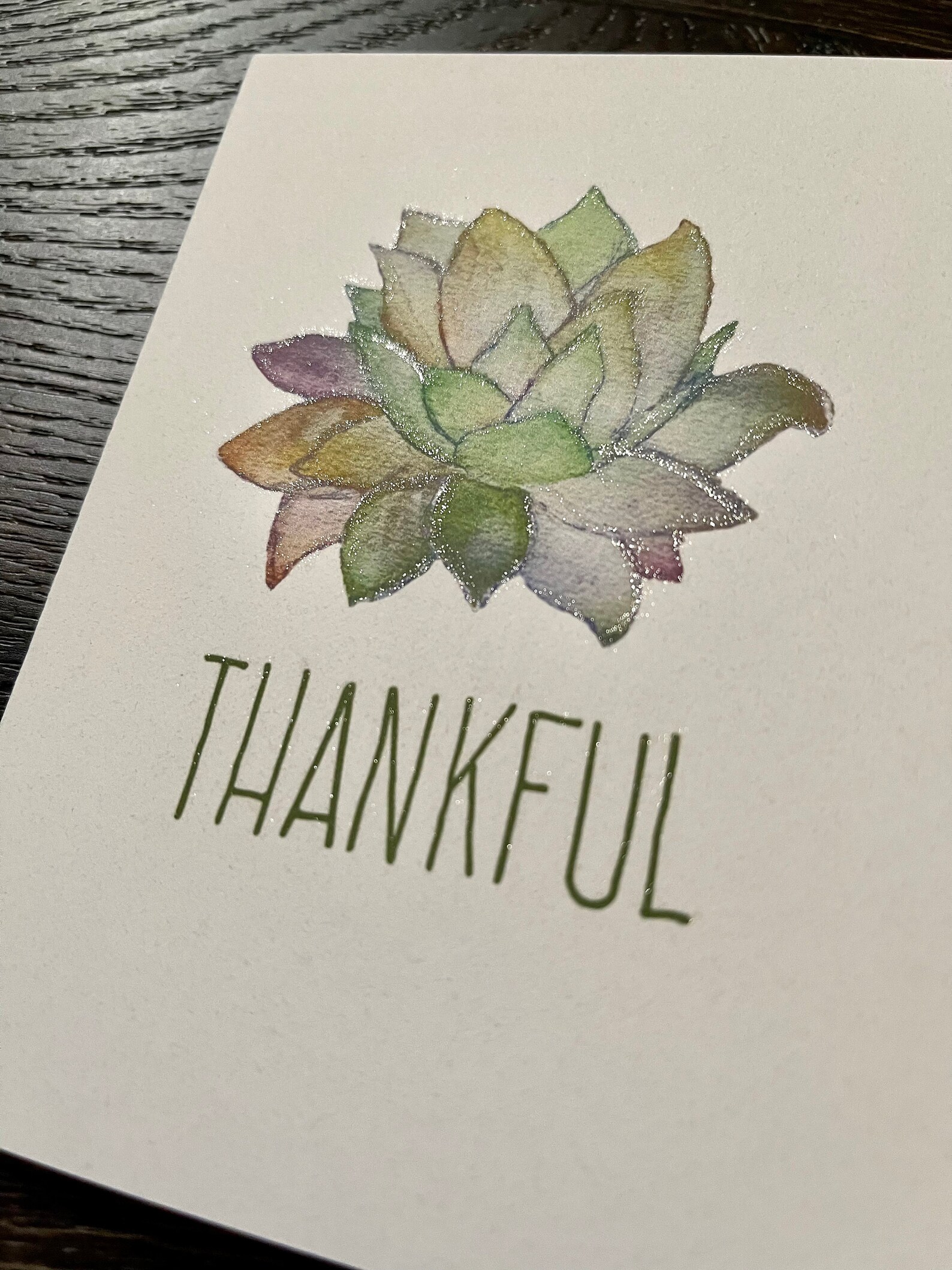 Succulent Notecards - Etsy