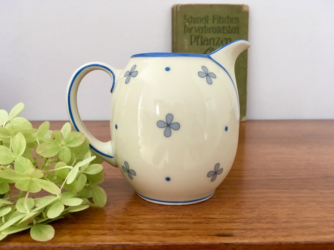 Vintage, Milk Jug, Fein Bayreuth Sophienthal Bavaria, 70s/80s, Blue ...
