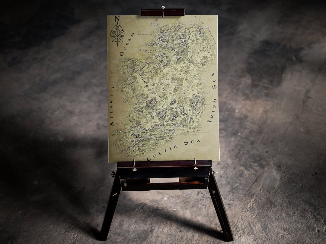 Ireland Canvas Fantasy Map, Irish Canvas, Ireland Gifts, Ireland Art ...