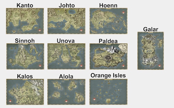 Pokemon Sinnoh Map