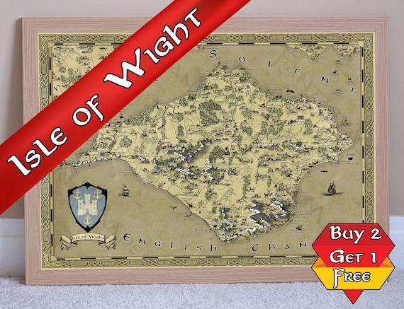 Isle of Wight Map Isle of Wight Print Isle of Wight Poster - Etsy Australia