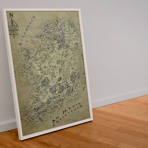 Ireland Gaeilge Fantasy Map Print, Gaeilge Poster, Ireland Map Gift ...