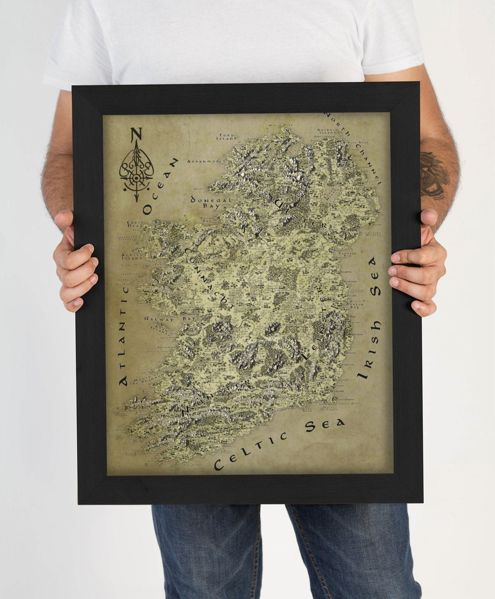 Ireland Fantasy Map Ireland Poster Print Geeky Gift for Him - Etsy UK