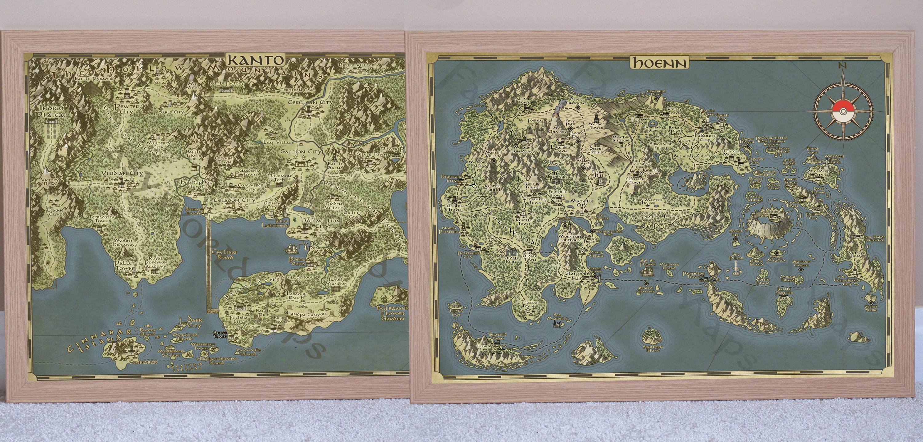 Pokemon Crystal Kanto Map
