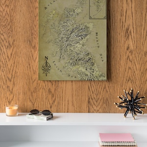 Scotland Canvas Fantasy Map, Scotland Map, Hand Drawn, Scottish Gifts ...