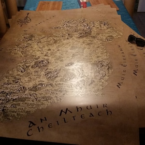 Ireland Gaeilge Fantasy Map Print, Gaeilge Poster, Ireland Map Gift ...