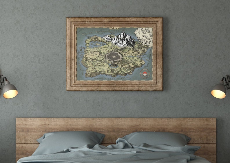 Pokemon Print Paldea, Fantasy Map, Paldea Map, Scarlet and Violet ...