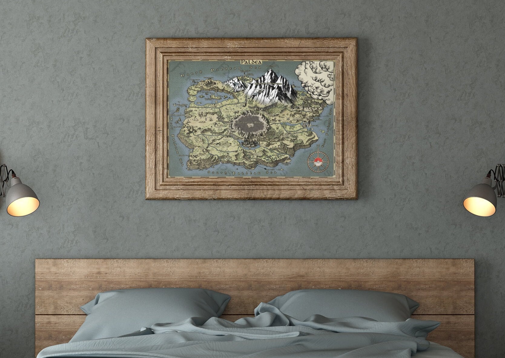 Pokemon Print Paldea Fantasy Map Paldea Map Scarlet and - Etsy Denmark