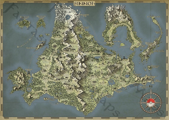 Pokemon Sinnoh World Map