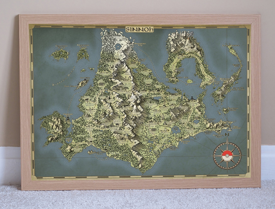 Pokemon Sinnoh World Map