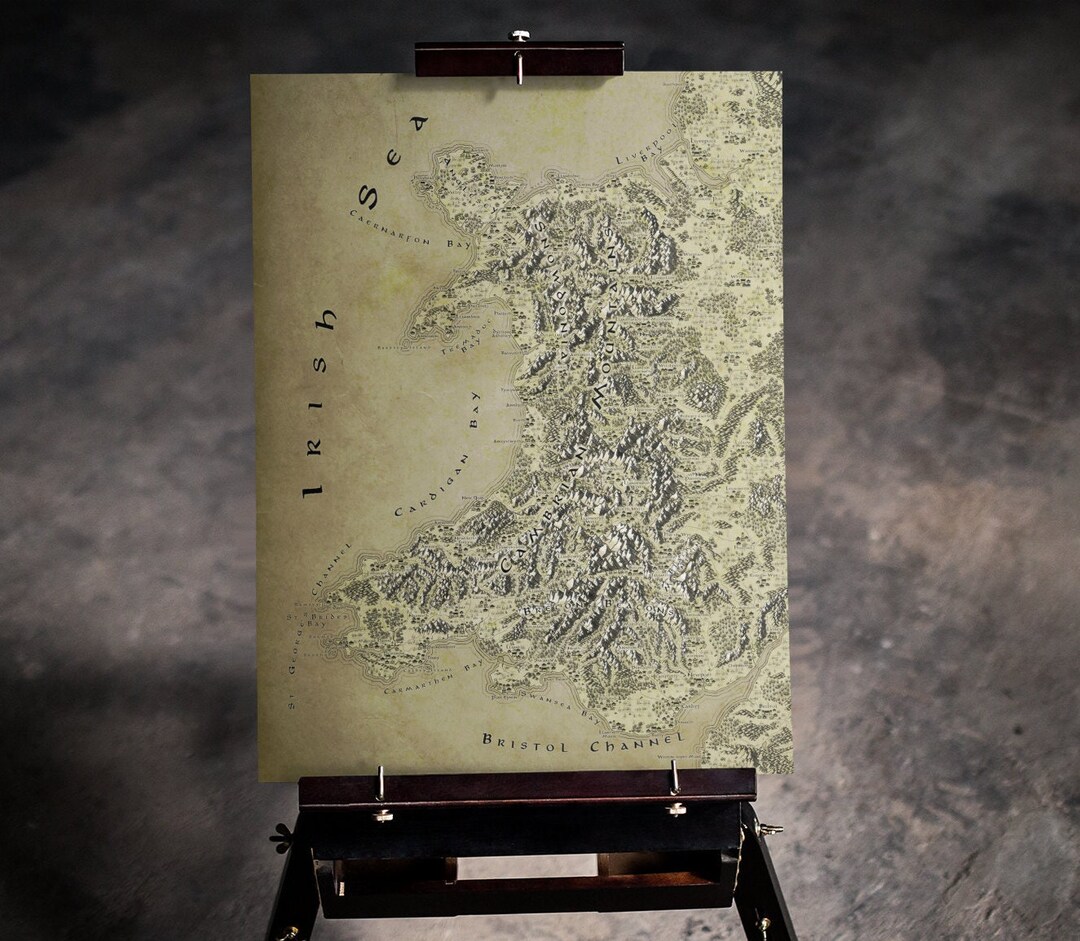 Wales Map Canvas Welsh Gifts Wales Map Wales Gift Geeky - Etsy UK