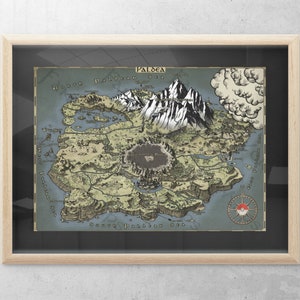 Pokemon Print Paldea, Fantasy Map, Paldea Map, Scarlet and Violet ...