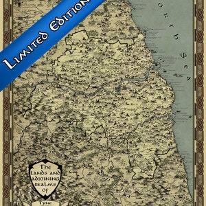 Tyne and Wear Map, Tynemouth Print, Fantasy Poster, Sunderland Gift ...