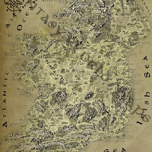 Ireland Tapestry, Fantasy Map, Irish Tapestry, Modern Large Wall Decor ...