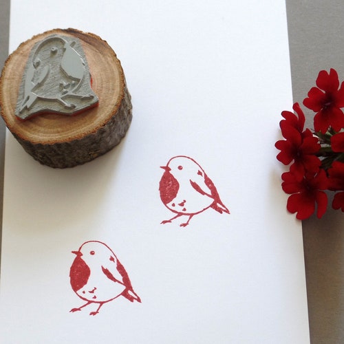 Stamp Robin XL Motif Stamp Bird - Etsy