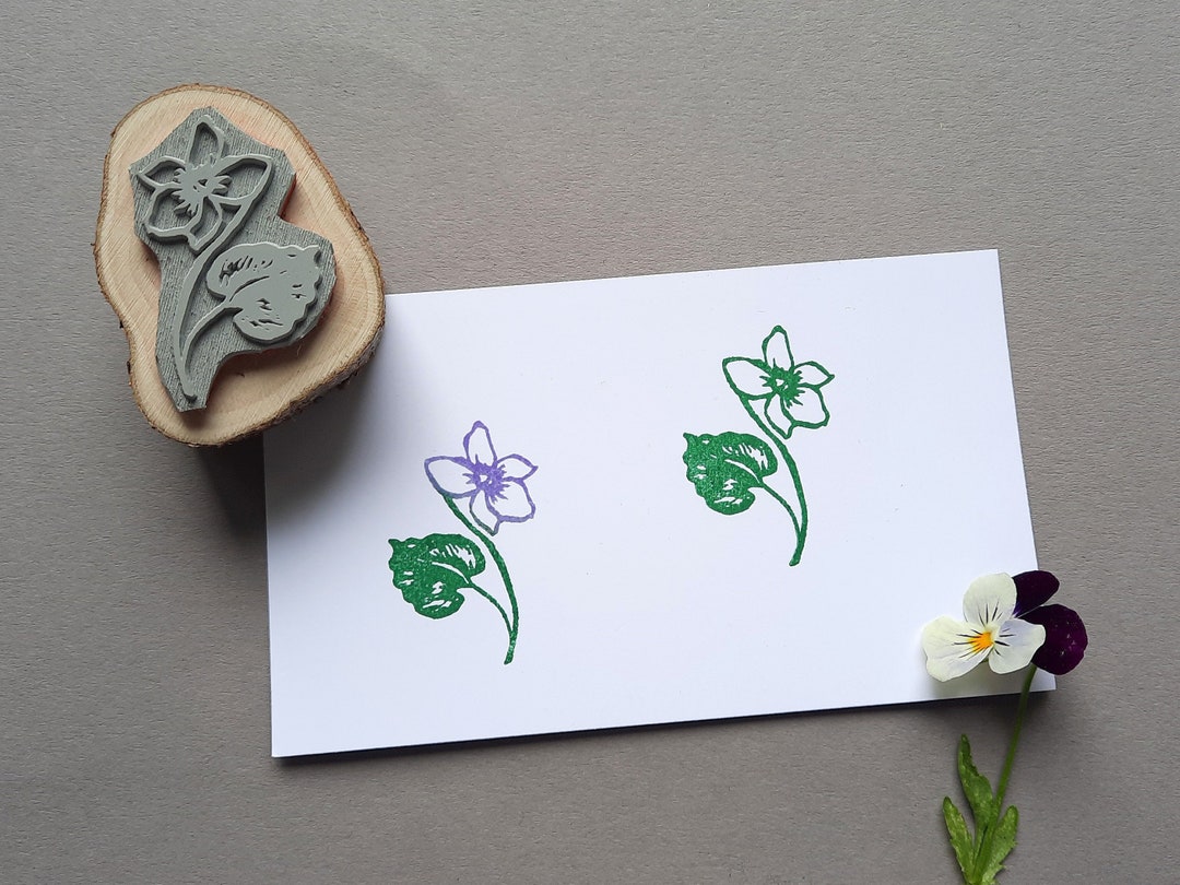 Stamp Violet Flower Flower Stamp - Etsy