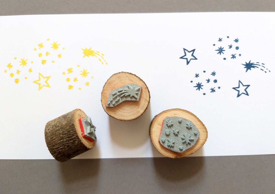 Stamp Set Starry Sky Star Shooting Star Stamp - Etsy