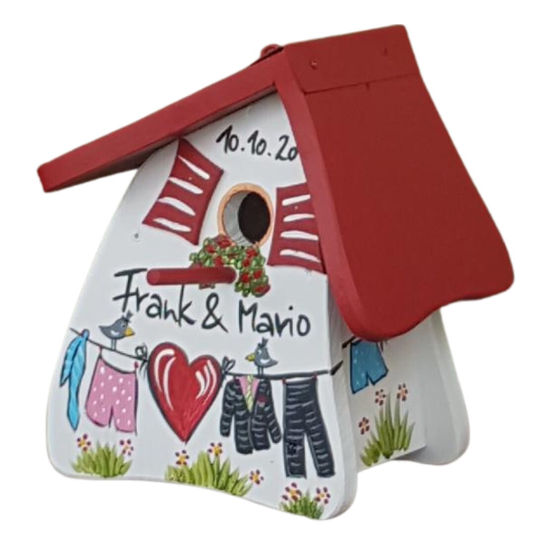 Vogelvilla Birdhouse Nesting Box Nesting Mini for Wedding White, LGBT ...