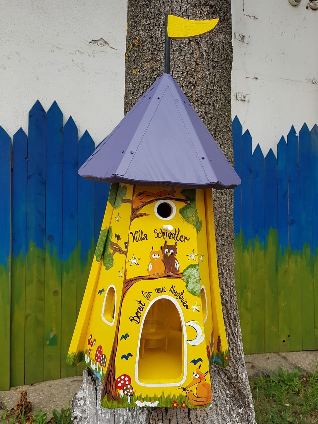 Birdhouse | Tower Hotel | Personalized Gift | Nesting & Feeding House ...