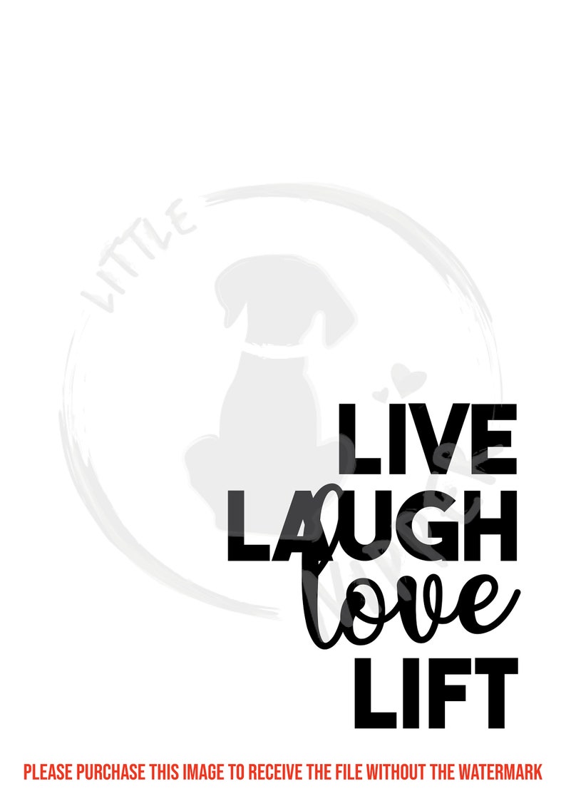 DIGITAL DOWNLOAD Live Laugh Love Lift Poster Gym Poster - Etsy