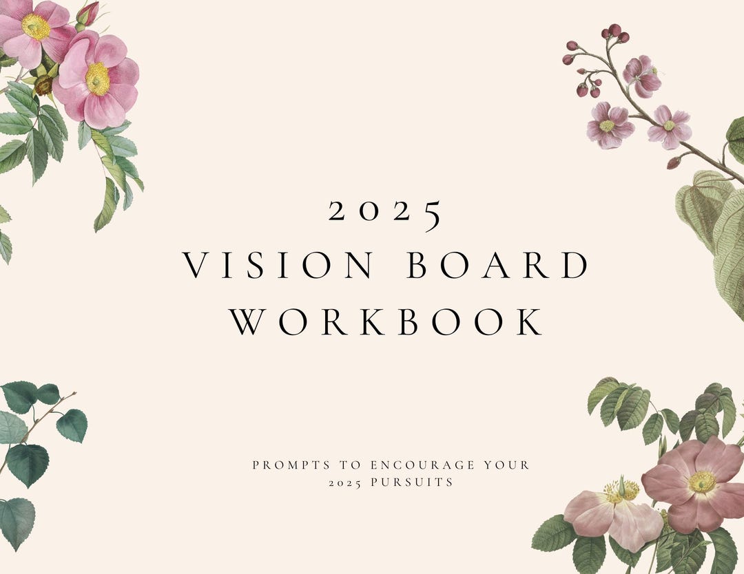 2025 Vision Board Workbook - Downloadable!! - Etsy